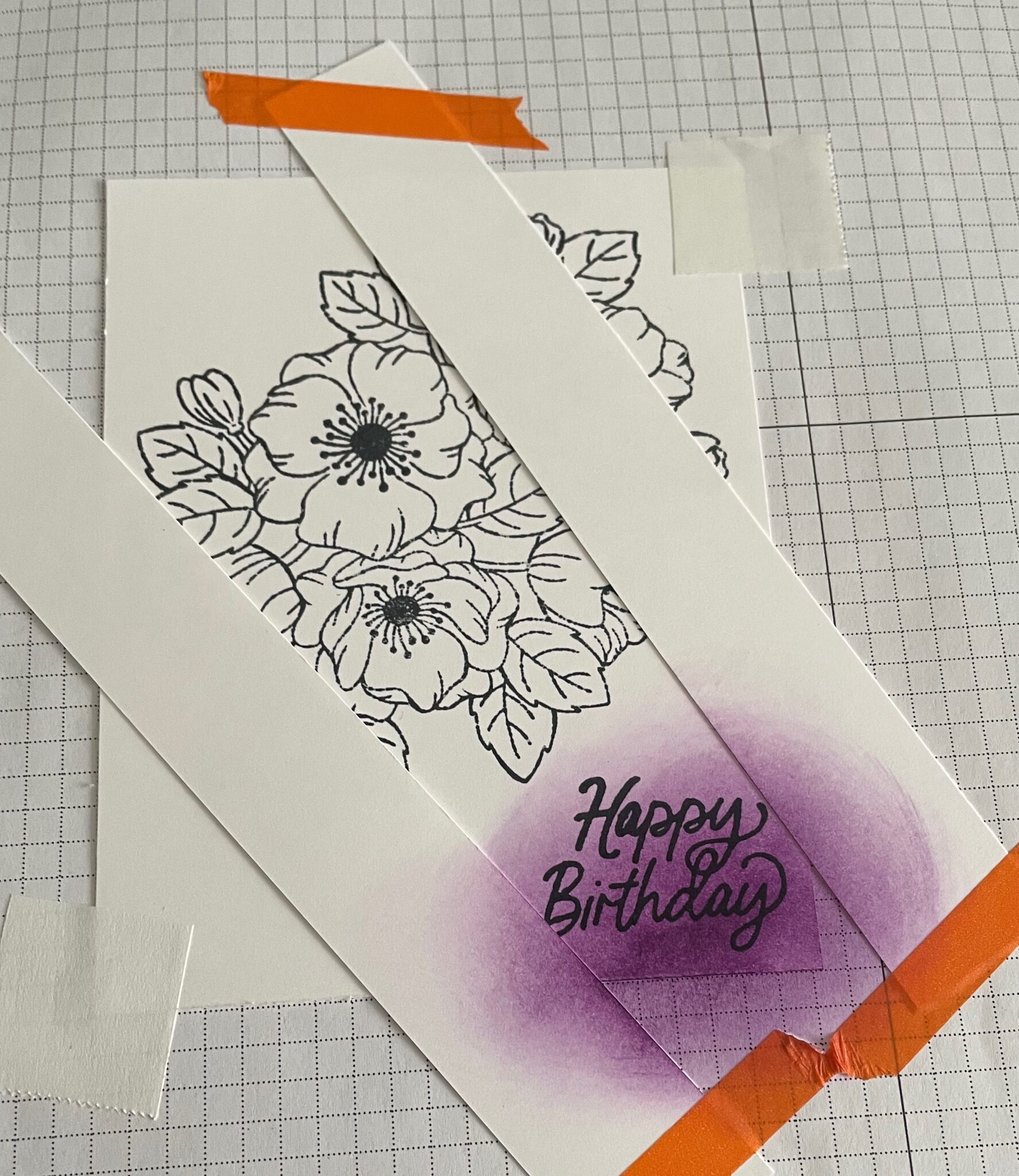 A different take on sponging, with the Enduring Beauty Stamp set