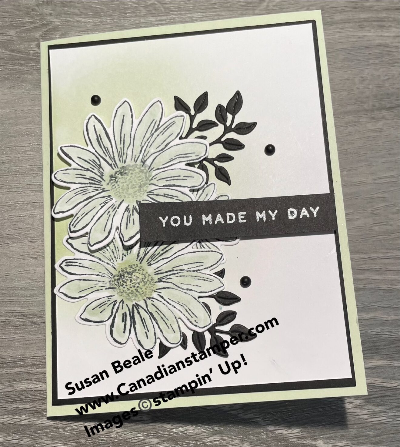 Cheerful Daisy card
