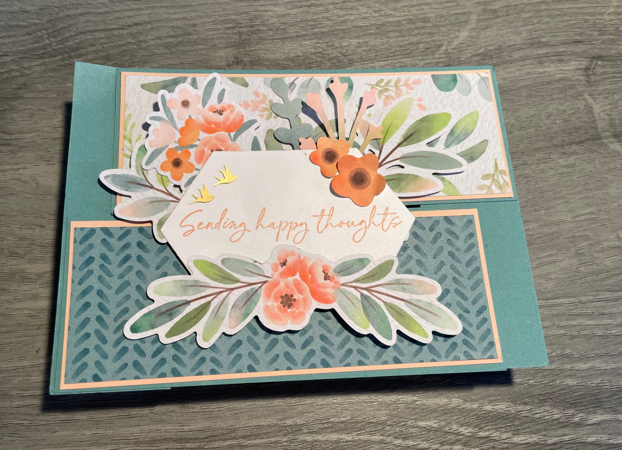 Frames and Flowers Fun Fold Card